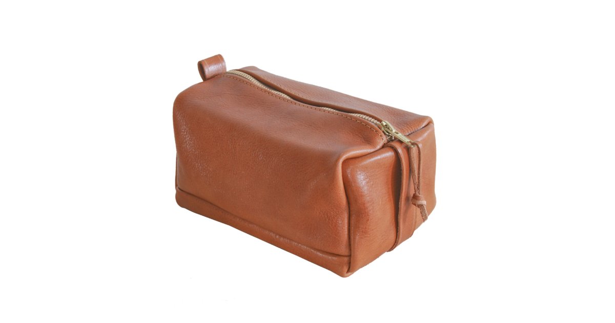 Full Grain Italian Leather Dopp Kit | Zazzle
