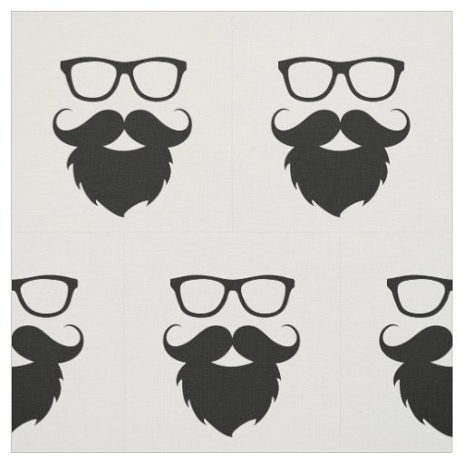Full Grown Funny Beard Man Fabric | Zazzle