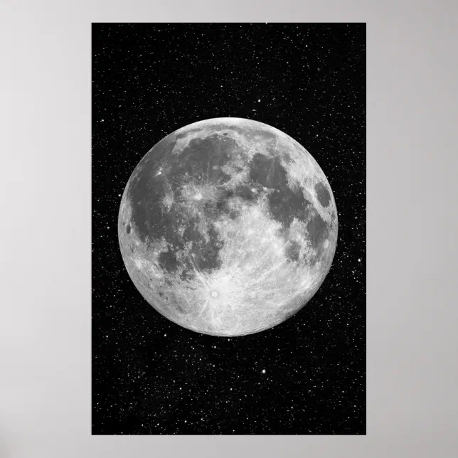 Full Moon art Poster | Zazzle