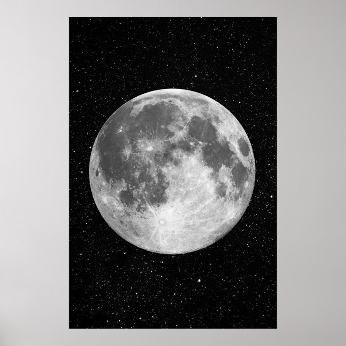 Full Moon art Poster | Zazzle
