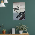 Full Moon at Akashi Beach by Tsuchiya Koitsu Poster | Zazzle