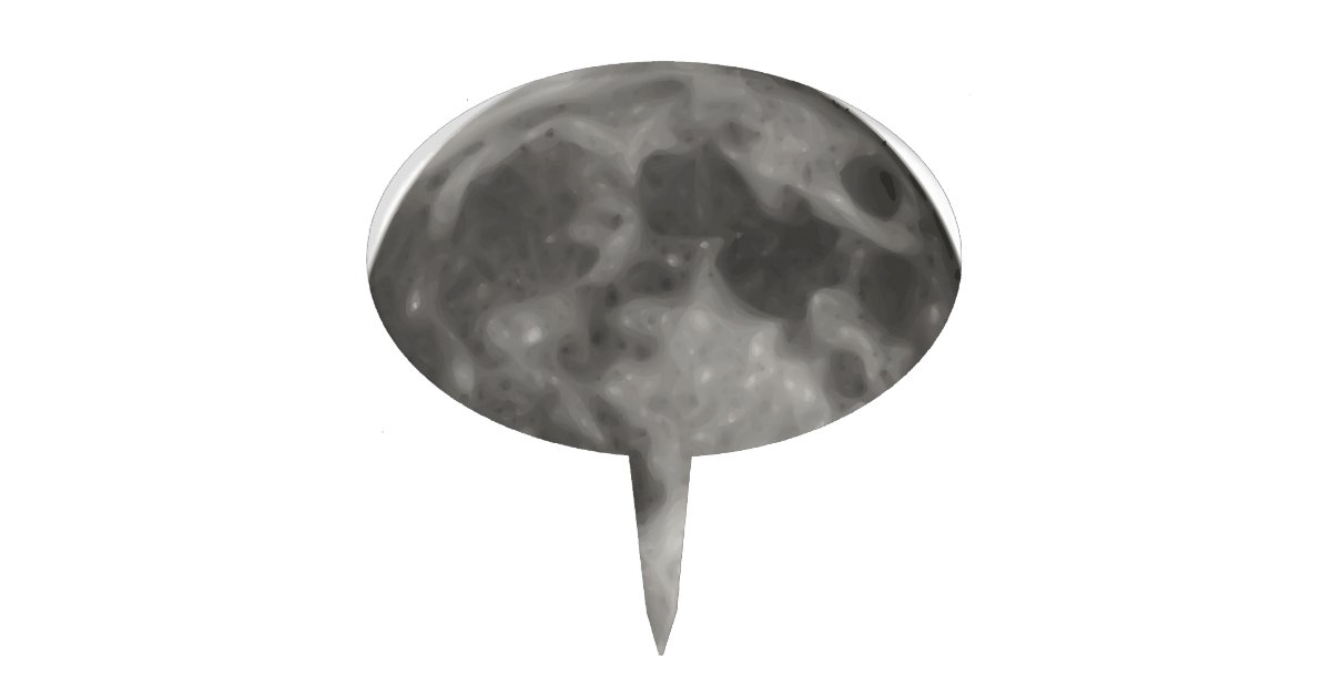 Full Moon Cake Topper | Zazzle