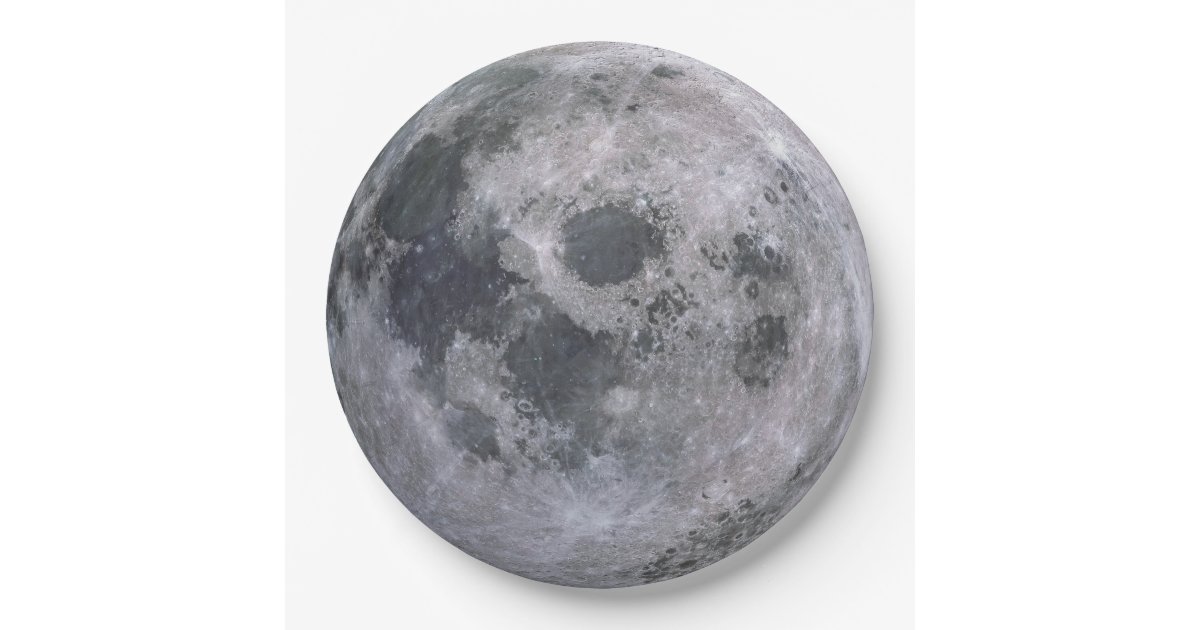 FULL MOON Custom Paper Plates | Zazzle
