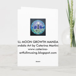 FULL MOON GROWTH MANDALA CARD | Zazzle