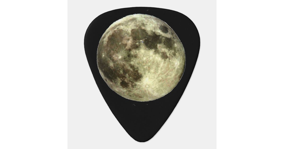 Full Moon Guitar Pick | Zazzle