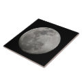 Full moon in black and white. Credit as: Arthur Ceramic Tile | Zazzle