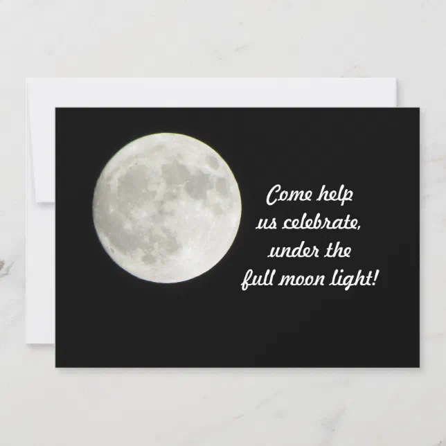 Full Moon Invitation | Zazzle