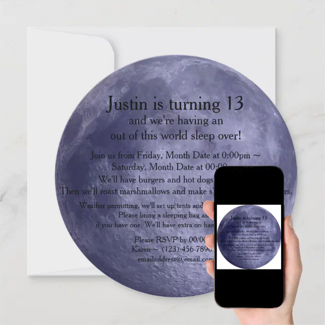 Full Moon Invitation | Zazzle