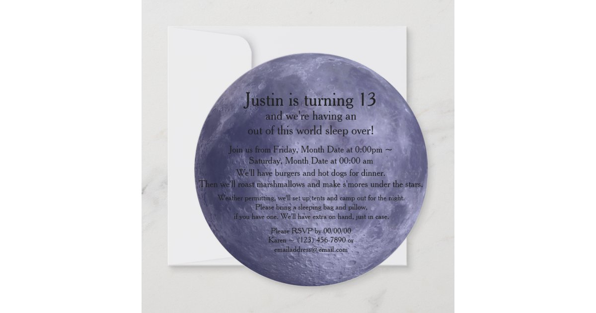 Full Moon Invitation | Zazzle