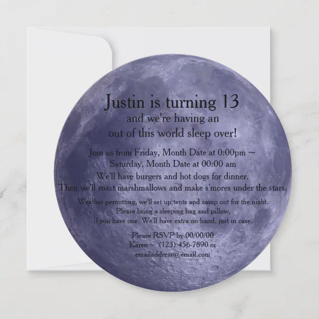 Full Moon Invitation | Zazzle