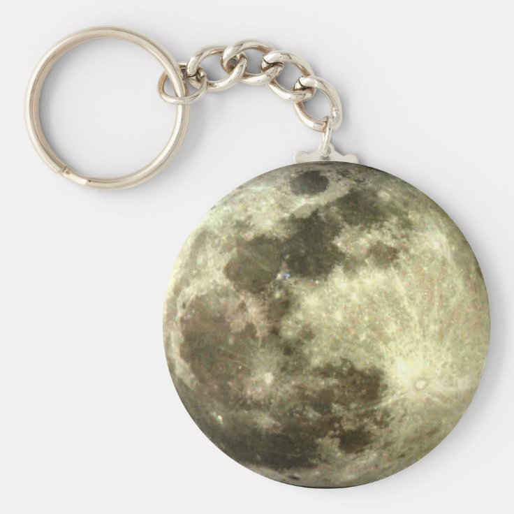 Full Moon Keychain | Zazzle