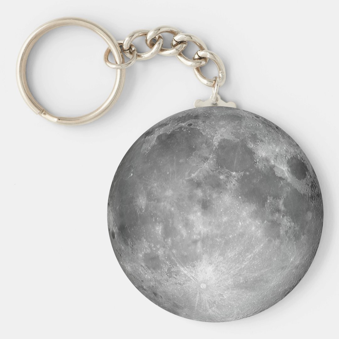 Full Moon Keychain | Zazzle