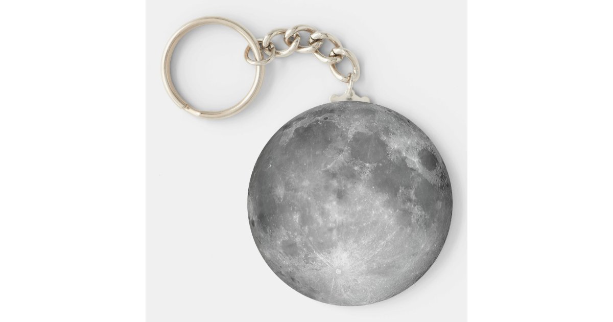 Full Moon Keychain | Zazzle