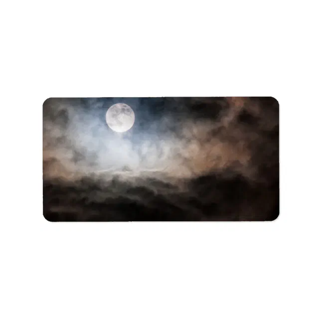 Full moon label | Zazzle