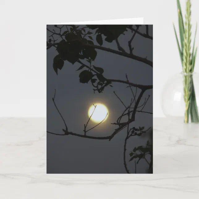Full Moon Love Card | Zazzle