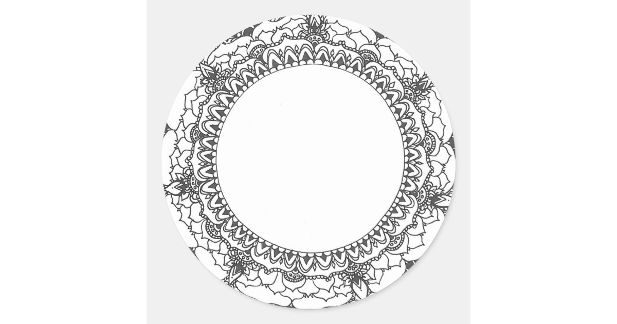 Full Moon Mandala Sticker | Zazzle