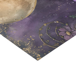 FULL MOON MIDNIGHT GARDEN DECOUPAGE TISSUE PAPER | Zazzle