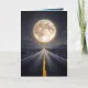 Full Moon Over Highway Birthday Card | Zazzle