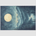 Full Moon Over Scenic Mountain Landscape Decoupage Tissue Paper | Zazzle