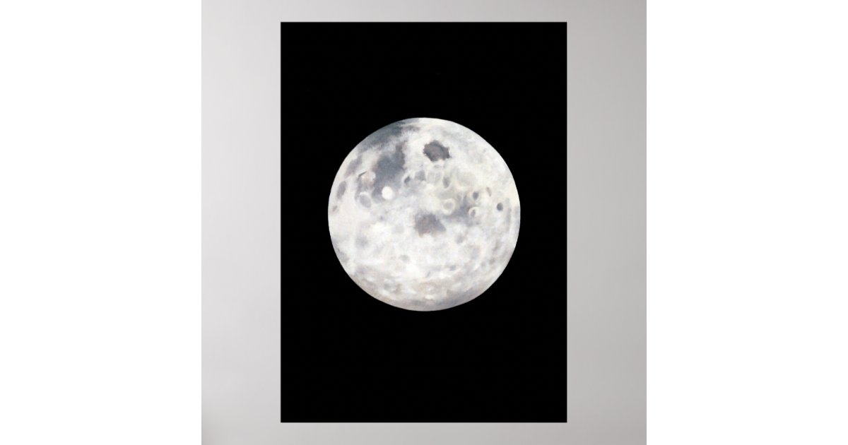 Full Moon Painting Poster | Zazzle