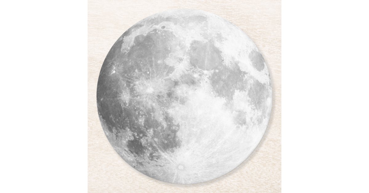 Full Moon Paper Coasters | Zazzle