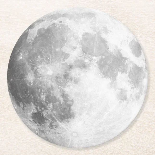 Full Moon Paper Coasters | Zazzle