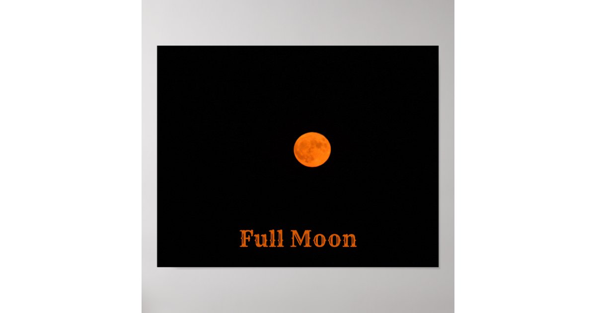 Full Moon Photo Poster | Zazzle
