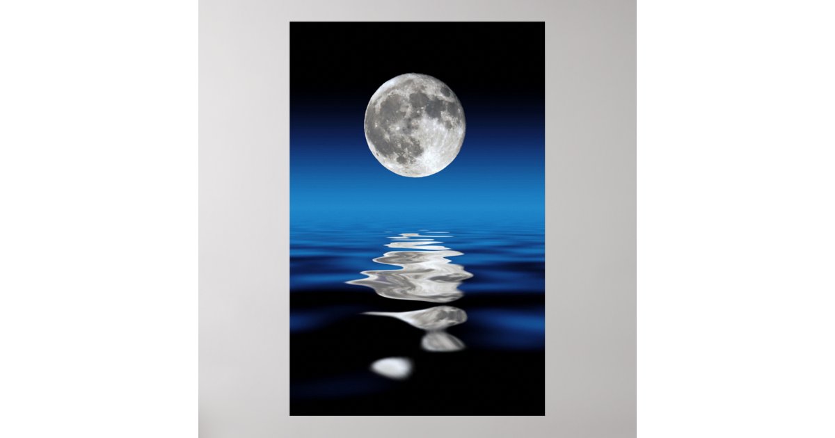 Full moon poster | Zazzle