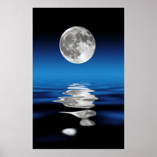 Full moon poster | Zazzle