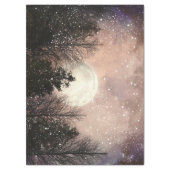Full Moon Starry Night Forest Decoupage Tissue Paper | Zazzle