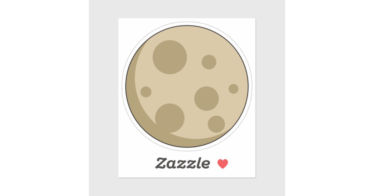 Full Moon Sticker | Zazzle