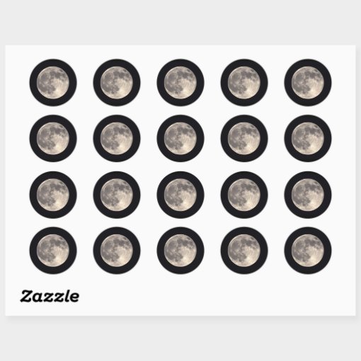 Full Moon Sticker | Zazzle