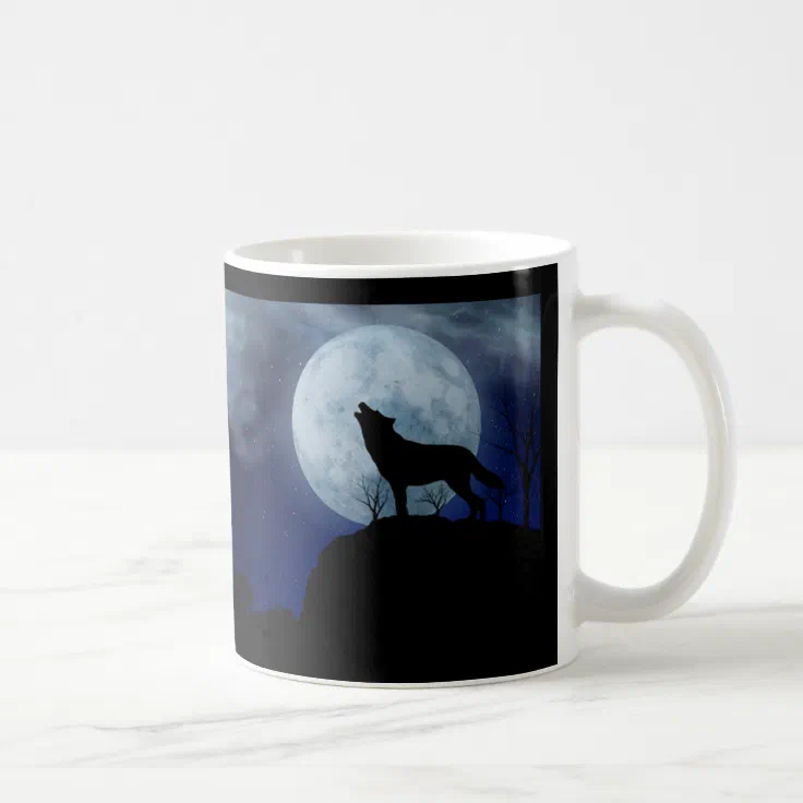 Full Moon Wolf Coffee Mug | Zazzle
