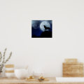 Full Moon Wolf Poster | Zazzle
