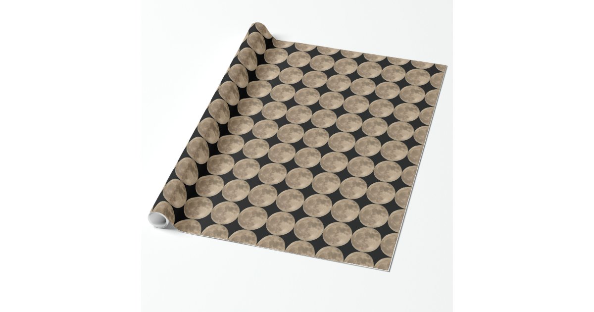 Full Moon Wrapping Paper Romantic Moon Gift Paper | Zazzle