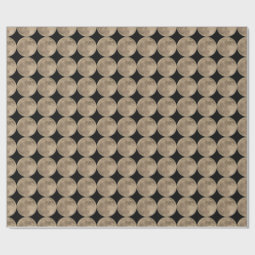 Full Moon Wrapping Paper Romantic Moon Gift Paper | Zazzle