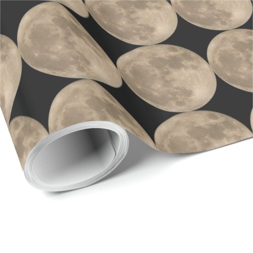 Full Moon Wrapping Paper Romantic Moon Gift Paper | Zazzle