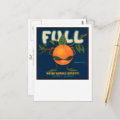 Full - Orange Crate Label Postcard | Zazzle