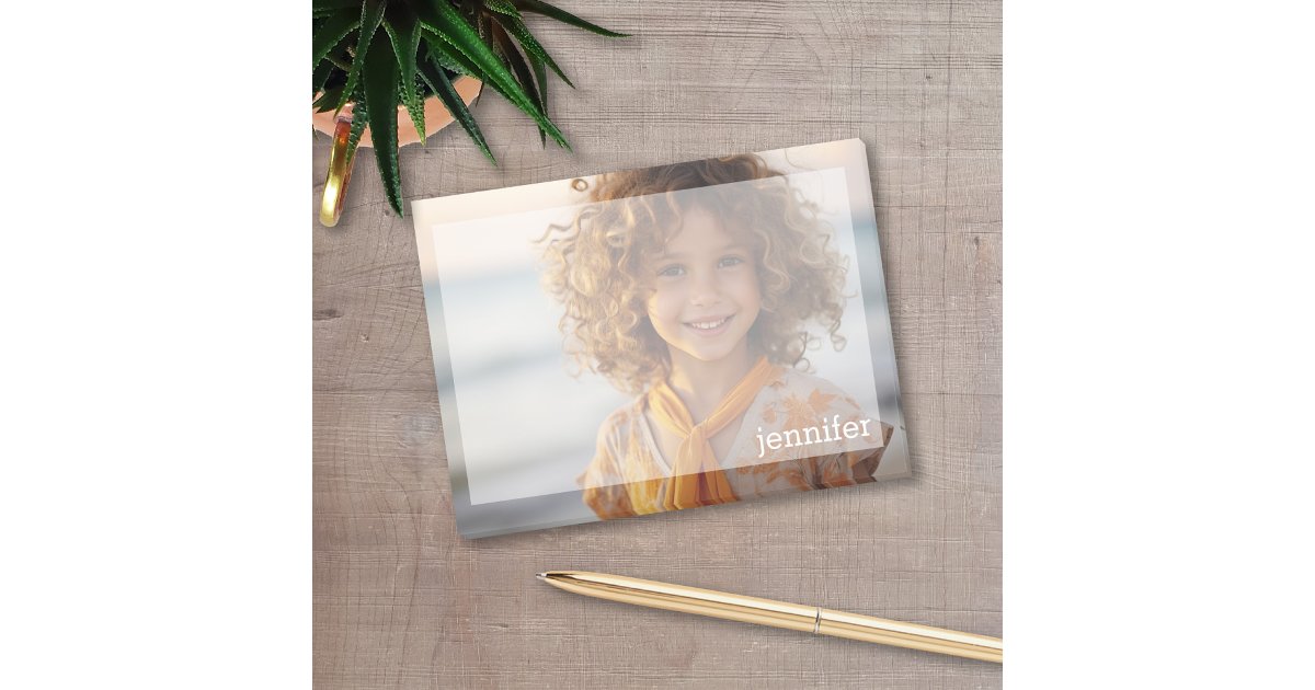 Full Photo Design with Custom Name Post-it Notes | Zazzle