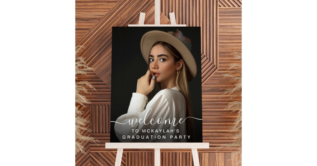Full Photo Graduation Party Welcome Foam Board | Zazzle