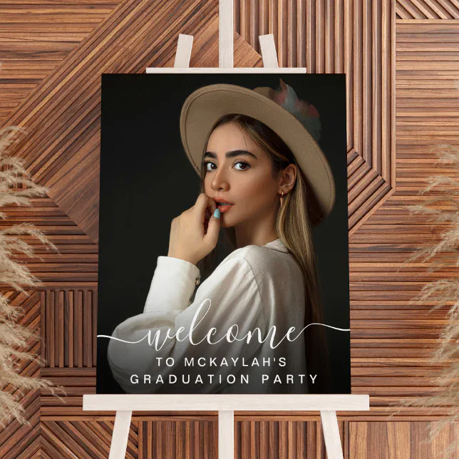 Full Photo Graduation Party Welcome Foam Board | Zazzle