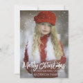 Full Photo Merry Christmas, Rustic Wood Holiday Card | Zazzle