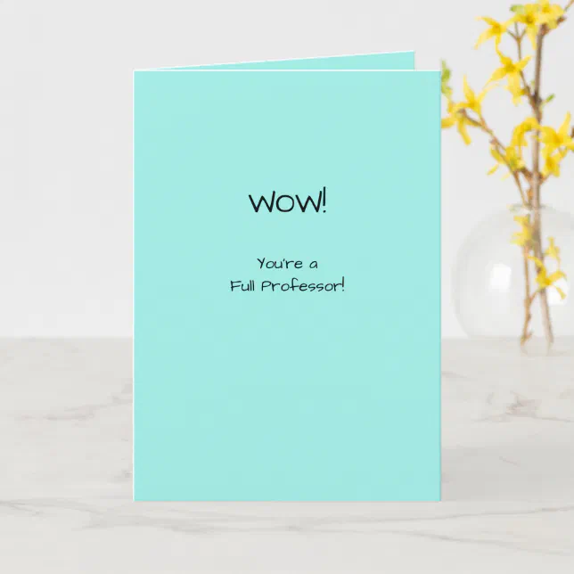 Full Professor Congratulations Promotion in Rank Card | Zazzle