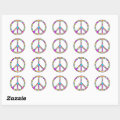 Full Psychedelic Peace Sign Classic Round Sticker | Zazzle