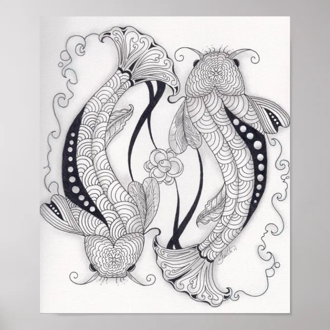 Full Size Koi Fish Poster | Zazzle