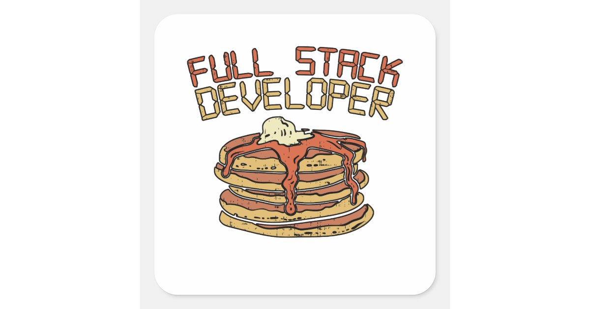 Full Stack Developer Software Programmer Pun Gift Square Sticker | Zazzle