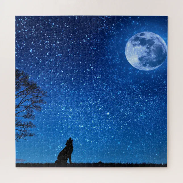 Full Wolf Moon - Jigsaw Puzzle | Zazzle