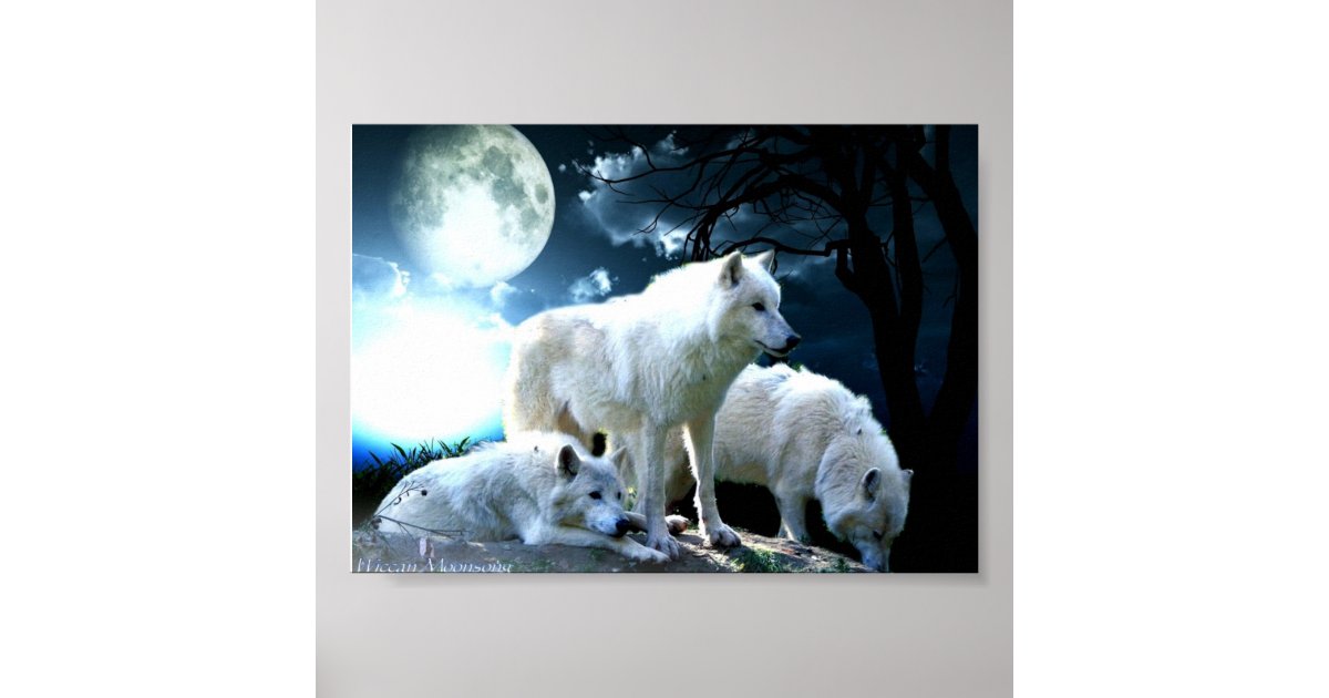 Full Wolf Moon Poster | Zazzle