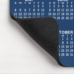 Full Year View Calendar - horizontal Mouse Pad | Zazzle
