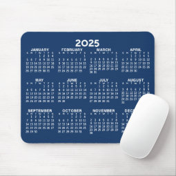 Full Year View Calendar - horizontal Mouse Pad | Zazzle